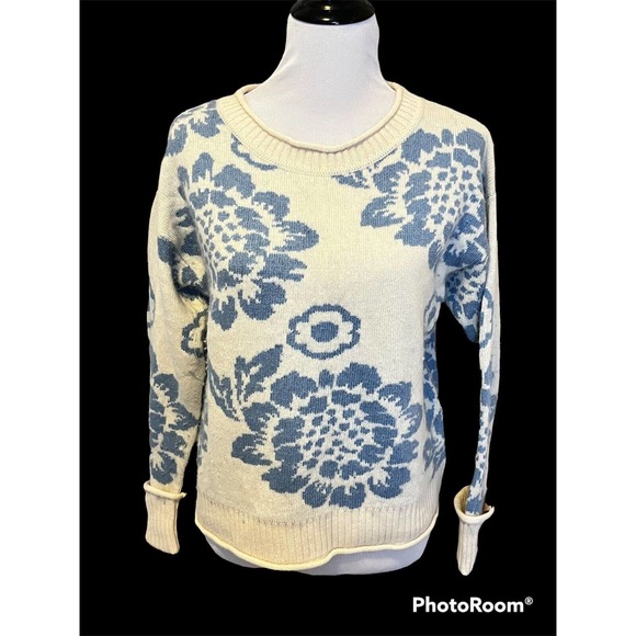 Sundance | Sweaters | Sundance Sweater Women M Floral Long Sleeve Cream ...